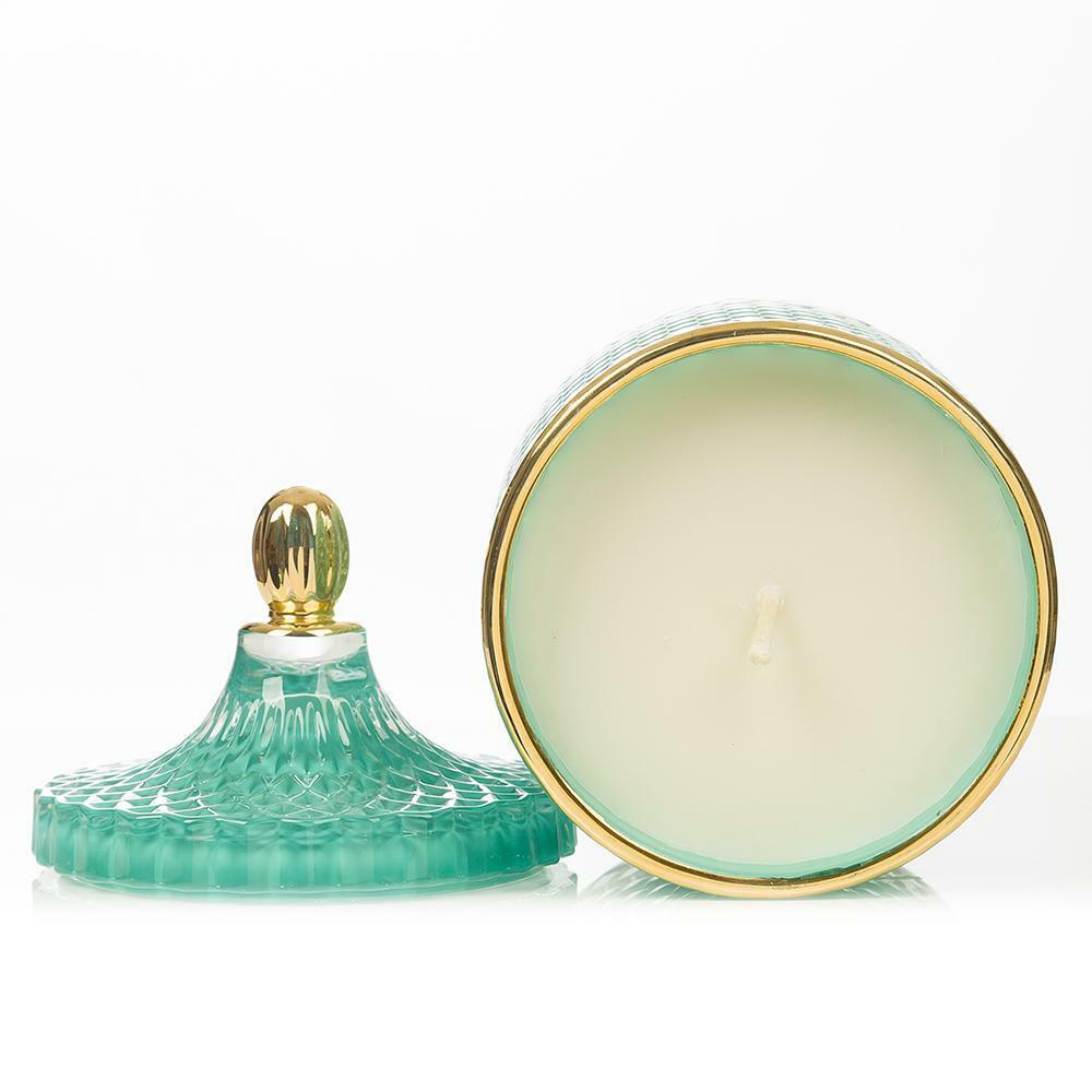 Cote Noire – Grand TIFFANY BLUE & GOLD Art Deco Candle PERSIAN LIME ...