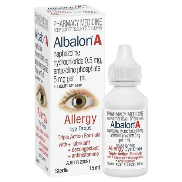 Albalon A Allergy Eye Drops 15mL Triple Action Formula Lubricant ...