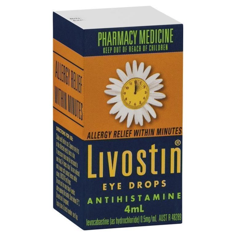 Livostin Eye Drops 4mL Allergy Relief Within Minutes Red Itchy Watery ...