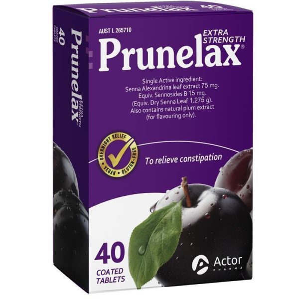Prunelax 40 Coated Tablets For Constipation Relief – Doncaster Pharmacy